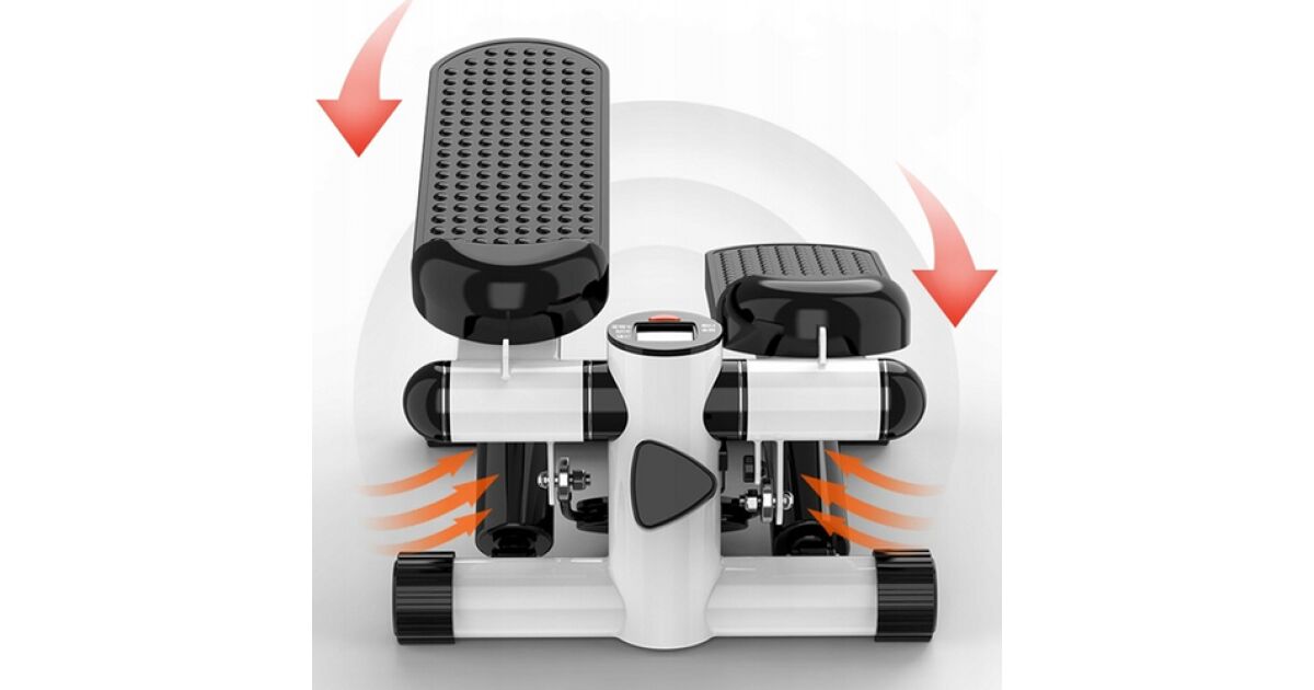 Einfacher Stepper mit Trainingskabeln, LCD-Display und Fitness ...