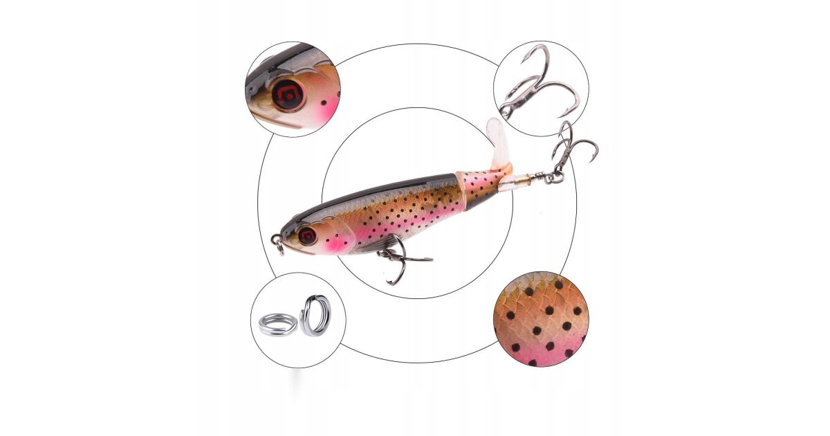 Wobbler Horgászcsali Csuka Harcsa Popper Flopper Whopper XL 10cm 17g ...