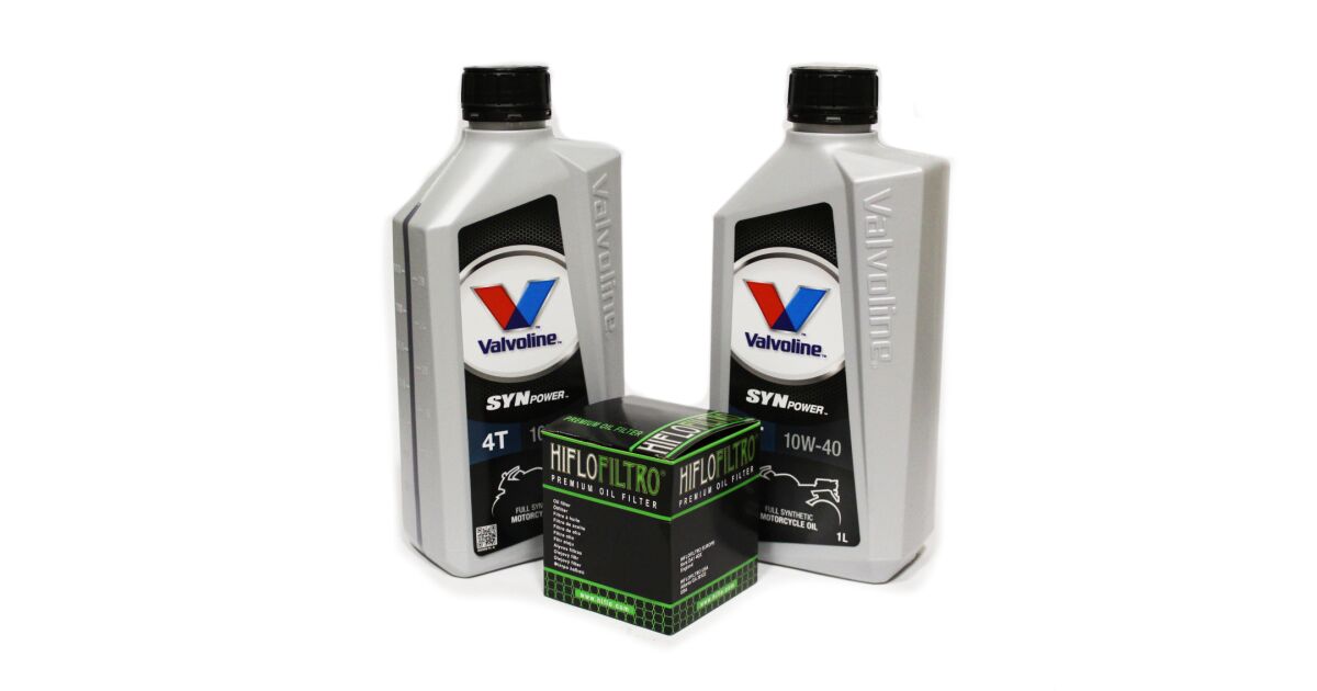 OLAJ Valvoline Synpower 10w40 2l + SZŰRŐ Hiflo HF204 Kawasaki Honda ...