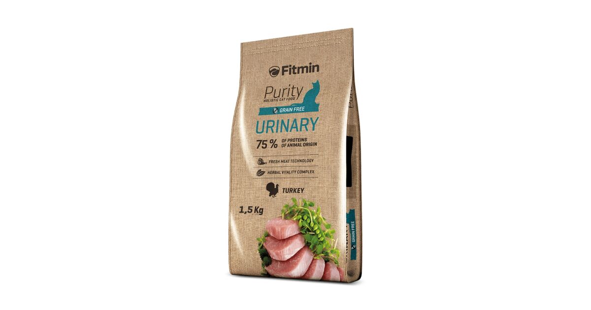 FITMIN CAT PURITY URINARY száraz macskaeledel pulyka és húgyúti 1,5 kg ...