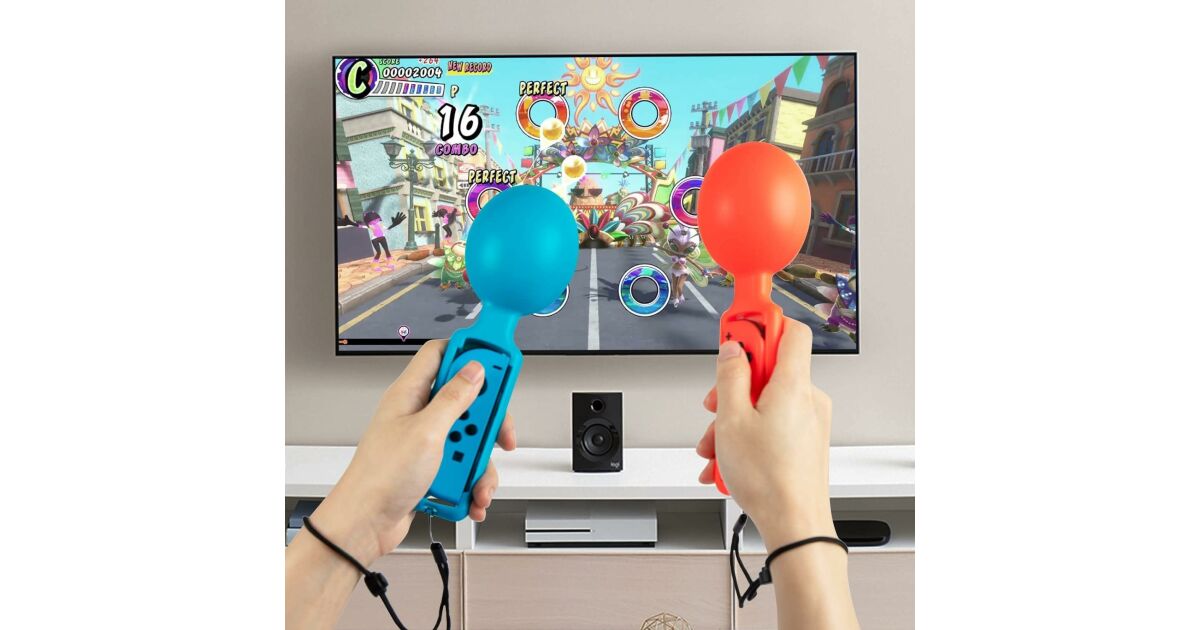 MARACAS TARTÓ JOY-CON JOYCON NINTENDO SWITCH SAMBA BLUE RED 2db | Pepita.hu