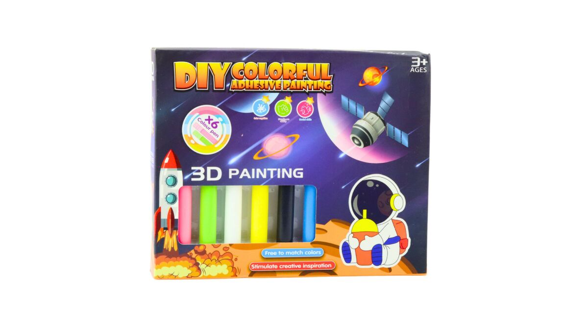 3D barkács űrfestő készlet 6 festék medál 12 db. | Pepita.hu