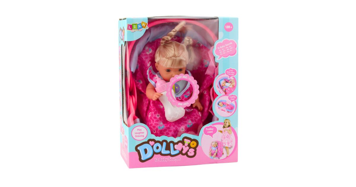 Baby Doll in Carrier Bottle Pacifier Talks Babbles Wee | Pepita.hu