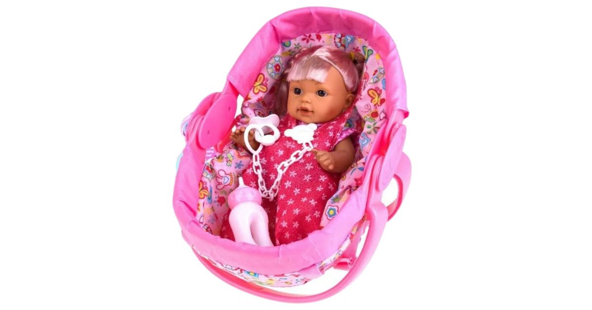 Baby Doll in Carrier Bottle Pacifier Talks Babbles Wee | Pepita.hu