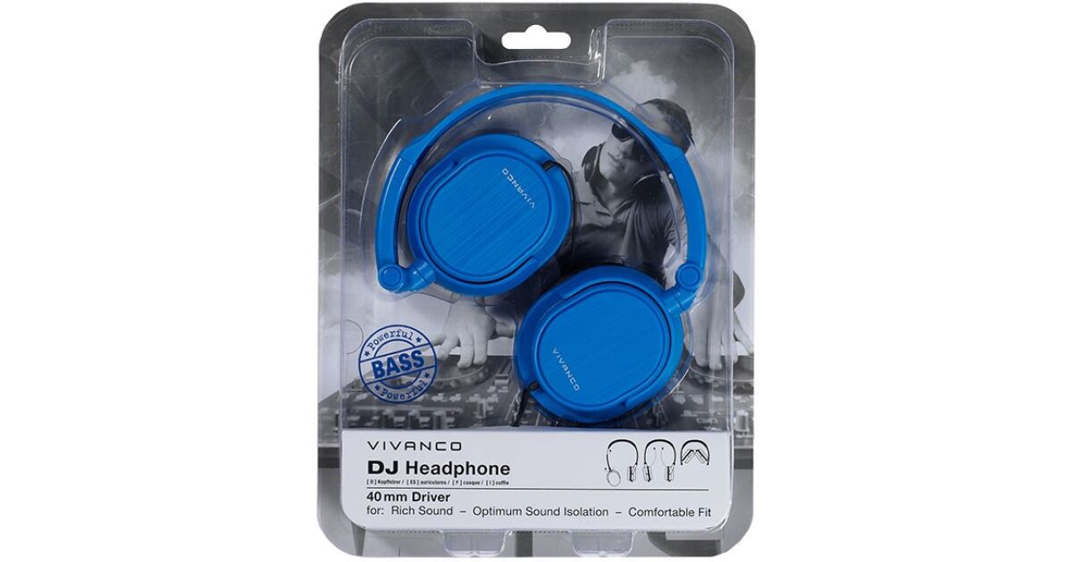 Vivanco slušalice DJ20, plave (36517) | Pepita.com