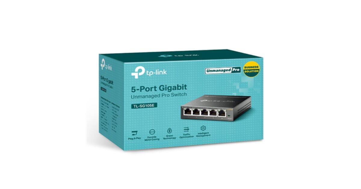 TP-Link TL-SG105E 1Gbitový switch 5 portov / 1000 Mb/s | Pepita.com