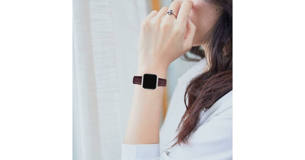 Fitbit Versa/Versa 2/LITE/SE okosórához való, valódi bőrből készült ...