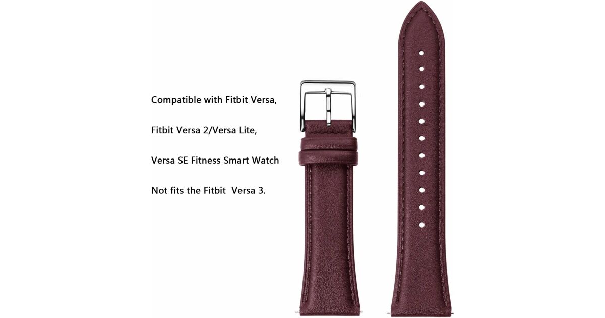 Fitbit Versa/Versa 2/LITE/SE okosórához való, valódi bőrből készült ...