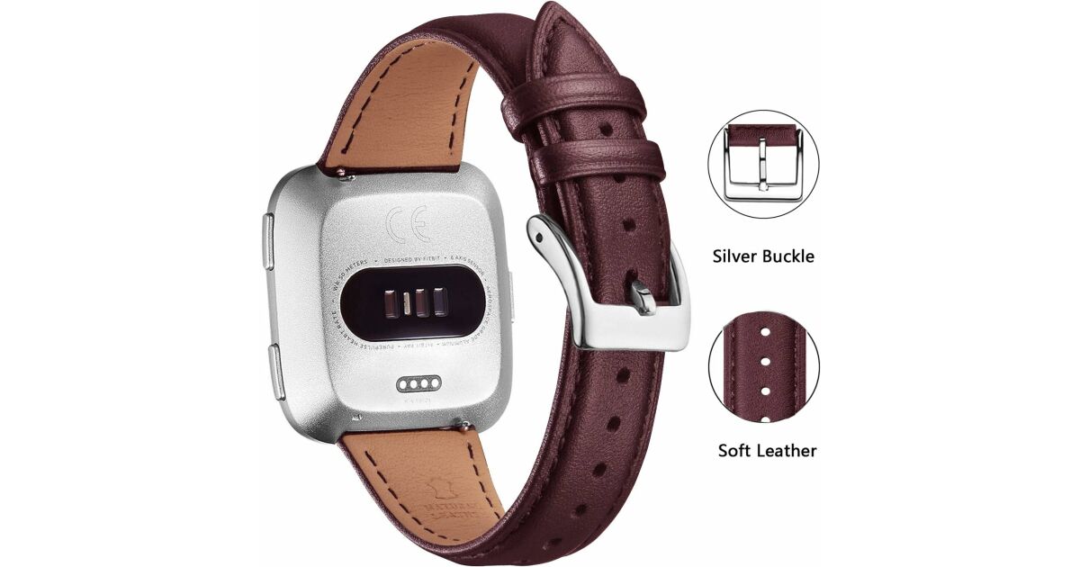 Fitbit Versa/Versa 2/LITE/SE okosórához való, valódi bőrből készült ...