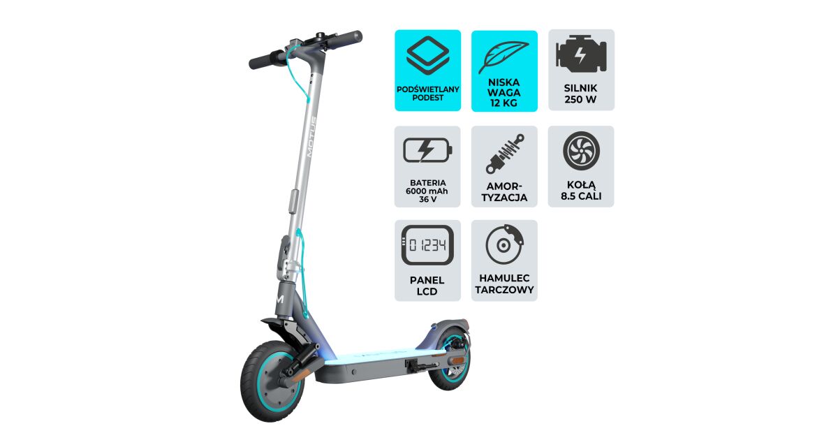 Motus Scooty 8.5 NeoLite Elektromos Roller, 19 km-es hatótávolság, 250 ...