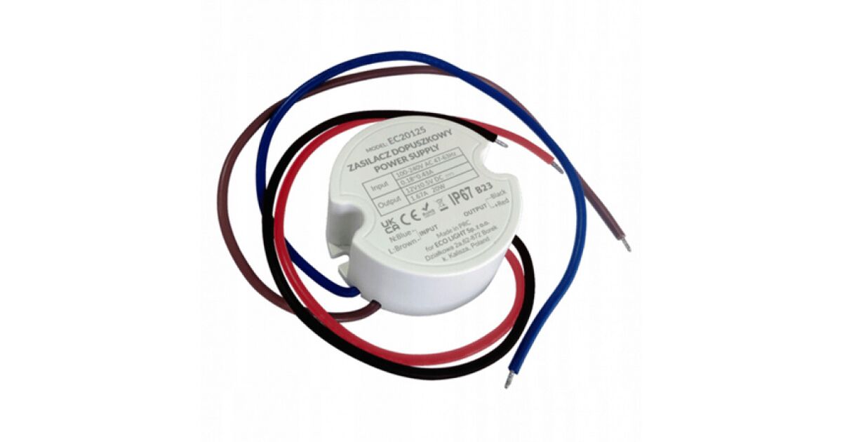 LED tápegység a dobozhoz 25W 2.08A 12V IP67 Eco Light EC20127 | Pepita.hu