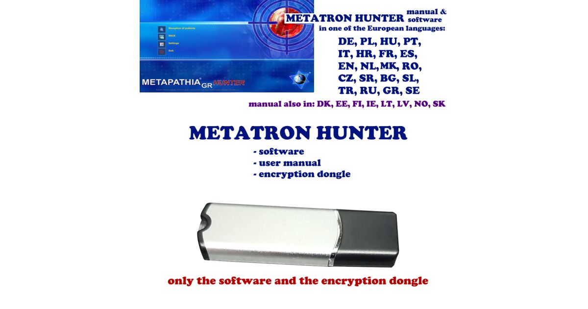 Oprogramowanie i pendrive USB do oprogramowania Metatron Hunter 4025 ...