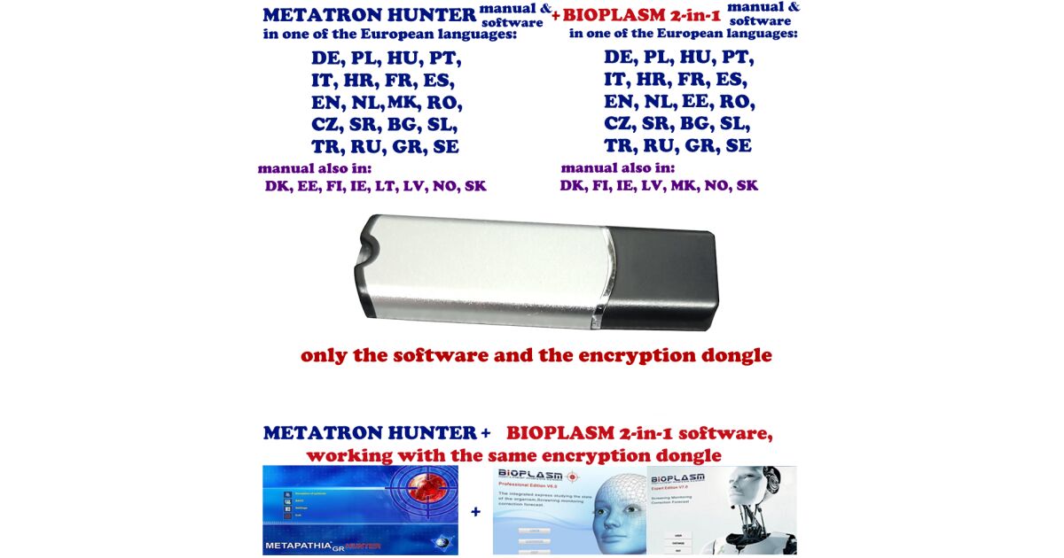 Oprogramowanie i pendrive USB do oprogramowania Metatron Hunter 4025 ...