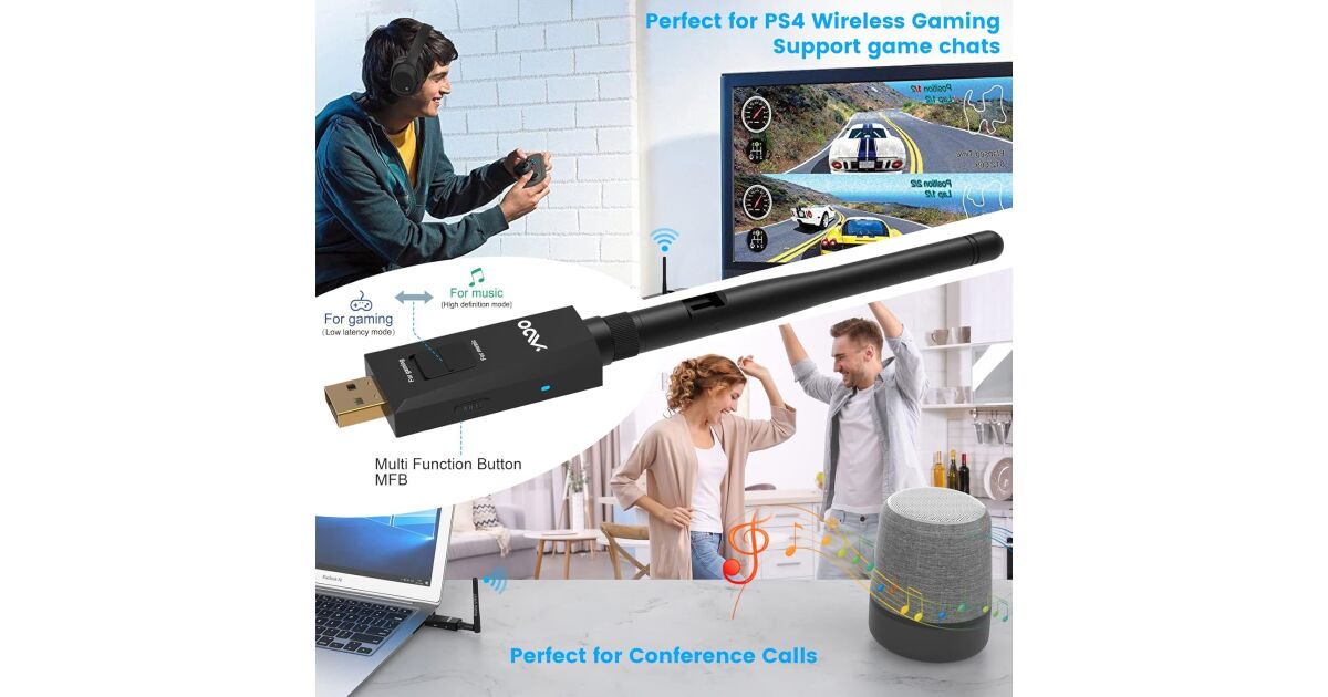 AUDIO ADAPTER BLUETOOTH 5.3 FEKETE USB B10PRO ADÓ 20M | Pepita.hu
