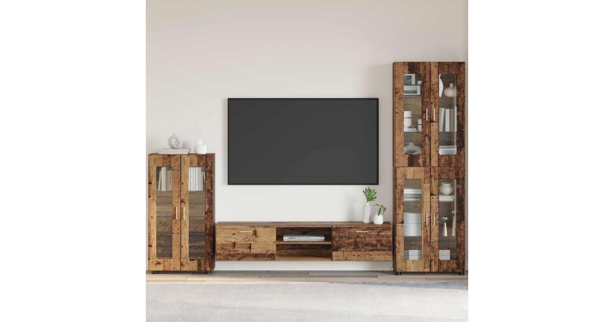 Széf polcokkal tárolóval Öreg fa 55,5 x 29 x 103 cm Faanyag | Pepita.hu