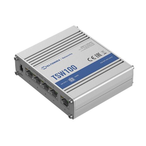 TELTONIKA NETWORKS TSW100 Ipari PoE+ Ethernet kapcsoló | Pepita.hu