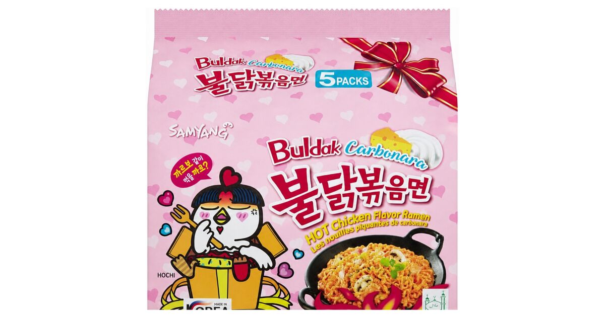 Samyang Carbo Hot Chicken Ramen Instant Nudeln 5 x 130 g, koreanisch ...