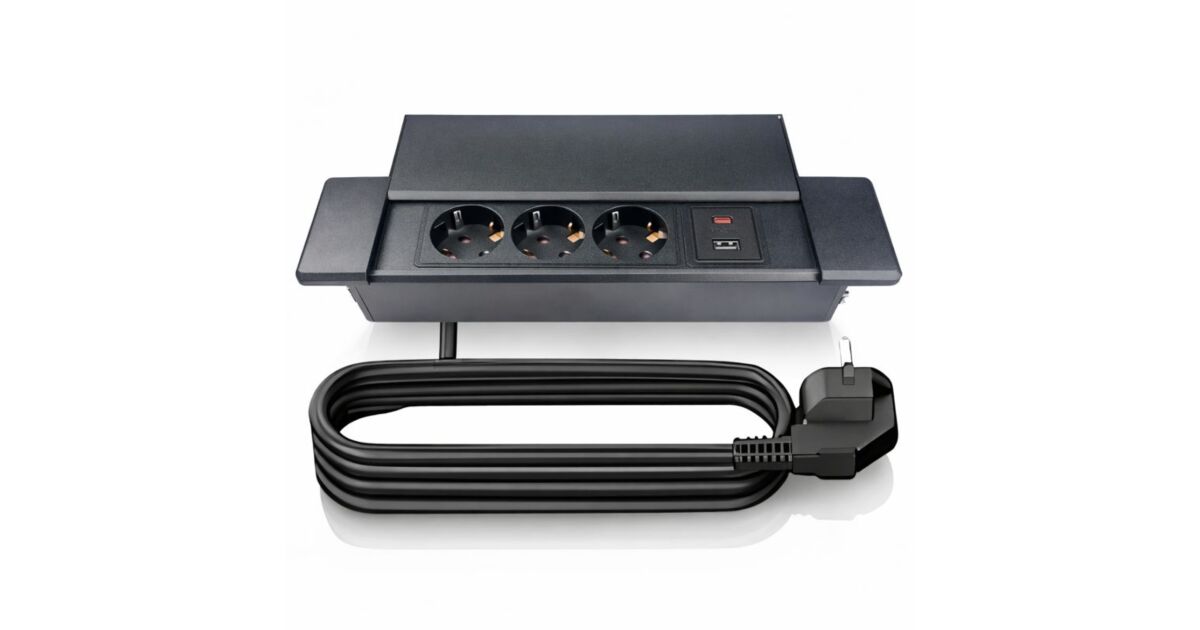 ATOMKIT® Pultra szerelhető aljzat, Ideális irodába, konyhába, bútorokba ...