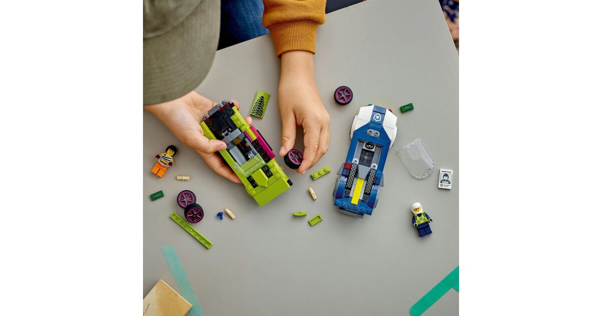 LEGO City Urmarire cu masina de politie si masina puternica 60415 ...