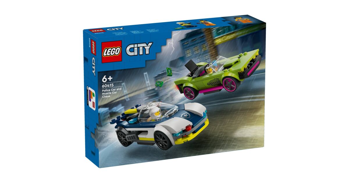 LEGO City Urmarire cu masina de politie si masina puternica 60415 ...