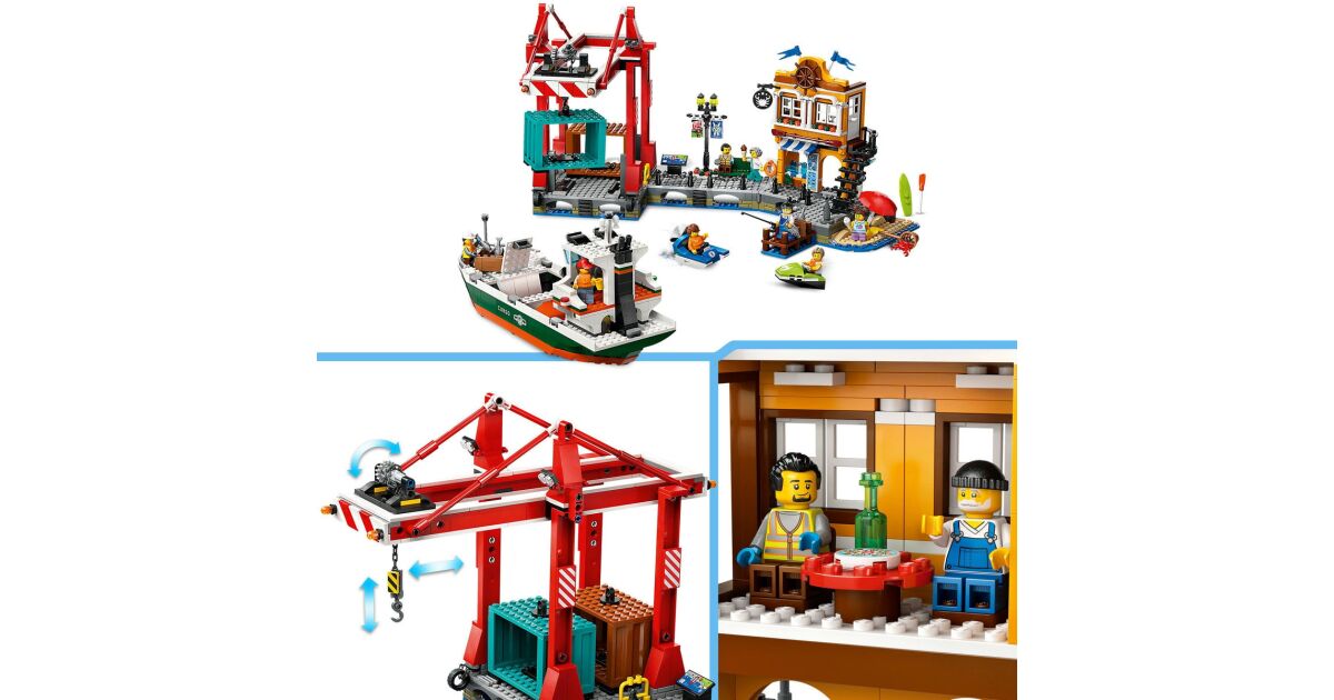 LEGO City Port si nava de transport marfa 60422 | Pepita.hu