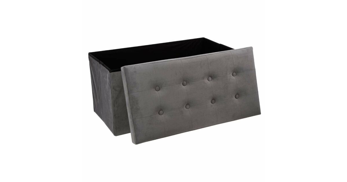 Taburet dublu pliabil Atmosphera Lysandre, MDF si poliester, 76x38x38 ...