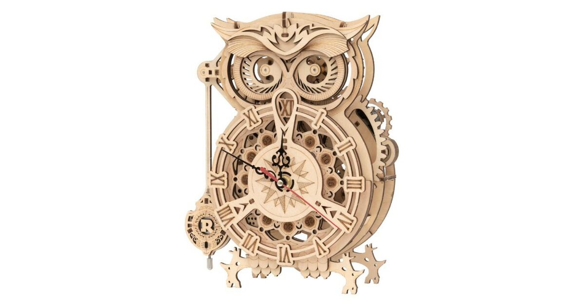 RoboTime – 3D fa puzzle: Bagoly alakú óra | Pepita.hu
