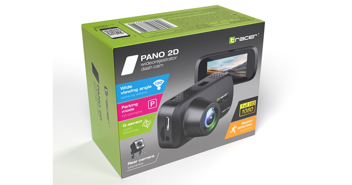 Tracer Pano 2D, Full HD, 3.0, HDR, 130°, Fekete, Menetrögzítő Kamera ...