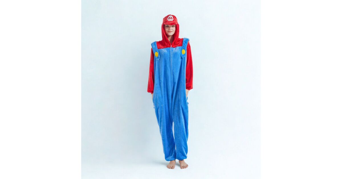Onesie Kigurumi pizsama jelmez Super Mario M: 155 - 165cm | Pepita.hu