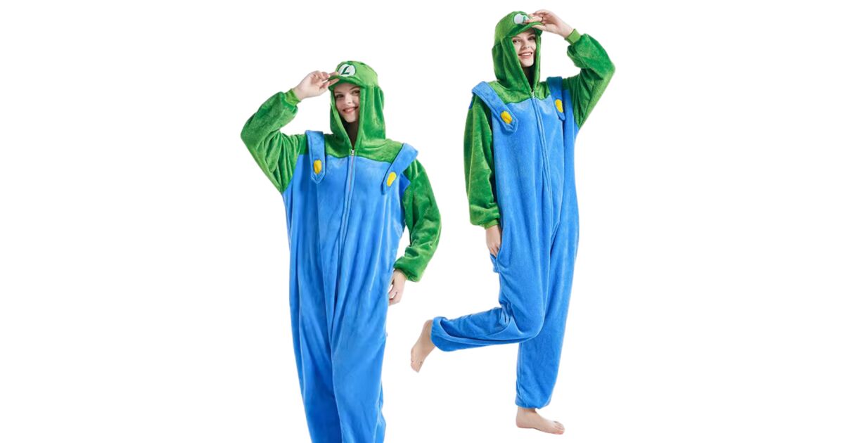 Onesie Kigurumi pizsama jelmez Super Mario Luigi M: 155-165 cm | Pepita.hu