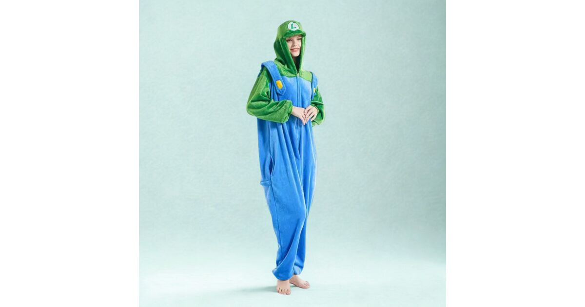 Onesie Kigurumi pizsama jelmez Super Mario Luigi M: 155-165 cm | Pepita.hu