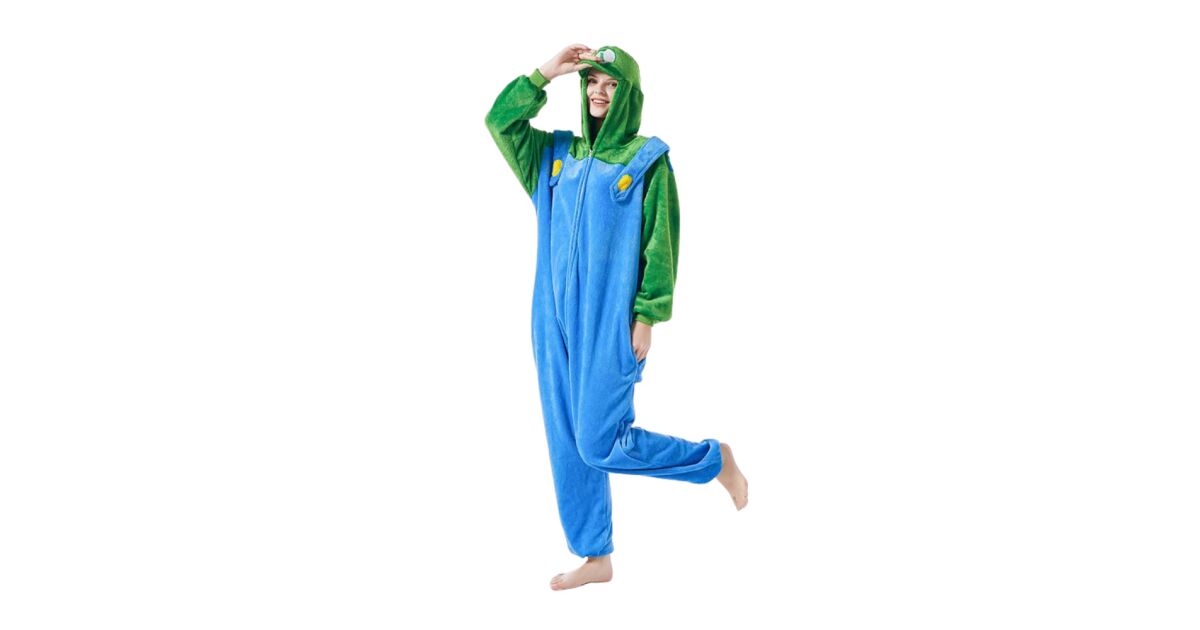 Onesie Kigurumi pizsama jelmez Super Mario Luigi M: 155-165 cm | Pepita.hu