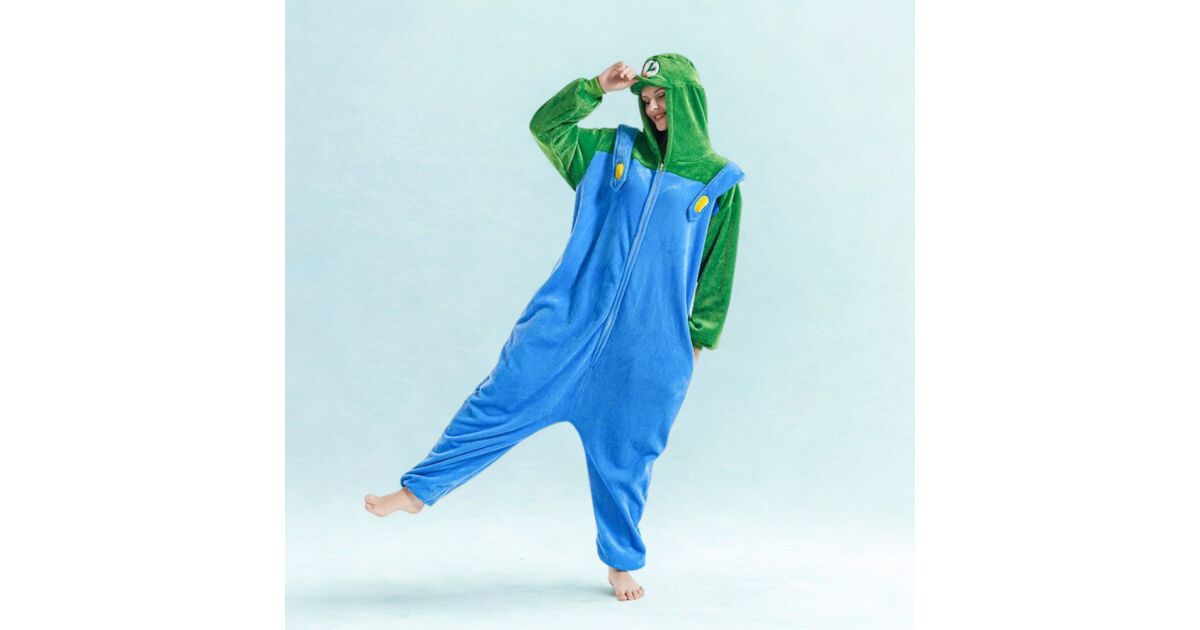 Onesie Kigurumi pizsama jelmez Super Mario Luigi L: 165-175 cm | Pepita.hu