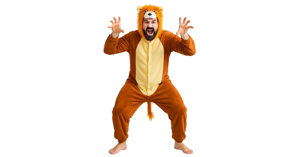 Onesie Kigurumi Pizsama Jelmez Oroszlán S: 145 - 155cm | Pepita.hu