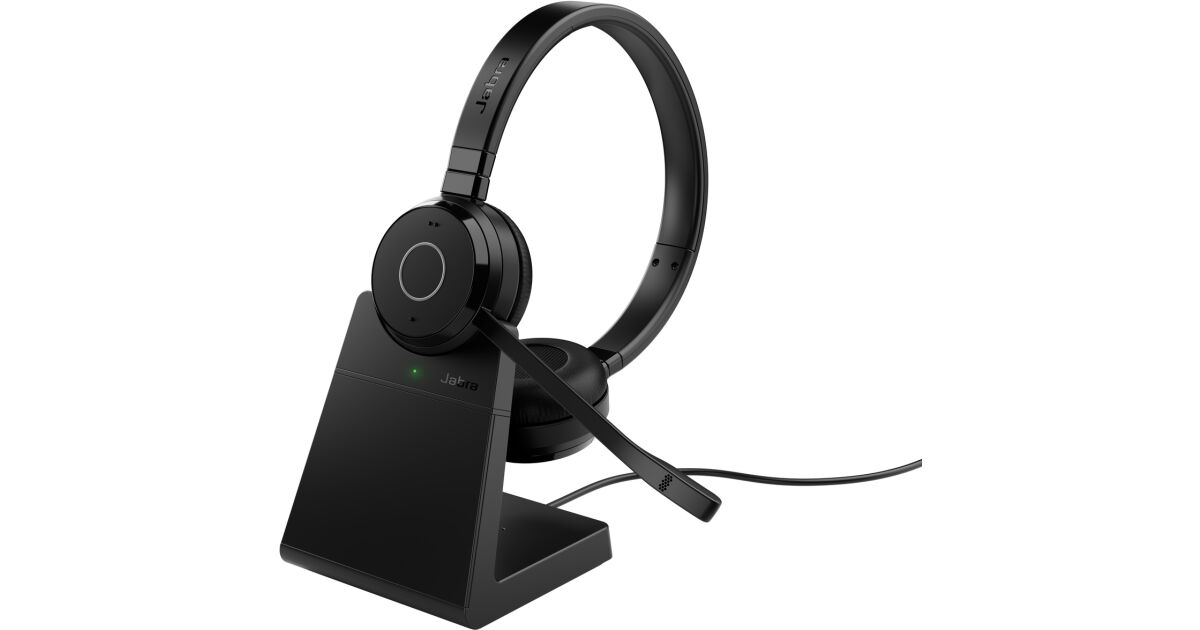 Jabra Evolve 65 TE MS Duo Call Center Sztereo Headset + Töltőállvány ...