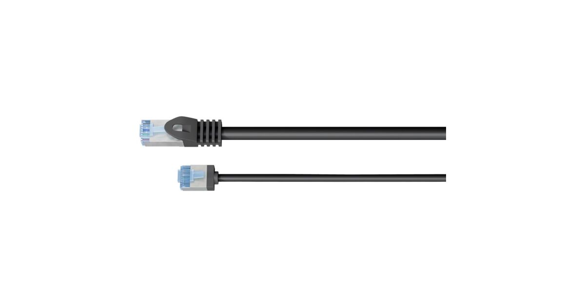 goobay Ultraflexibles U/FTP Cat 8.1 RJ45 Slim Patch kábel 2m - Fekete ...