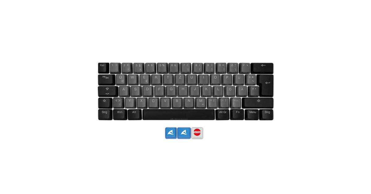 Sharkoon SKILLER SAC20 S4 Keycap szett - Szürke/Fekete (Amerikai ...