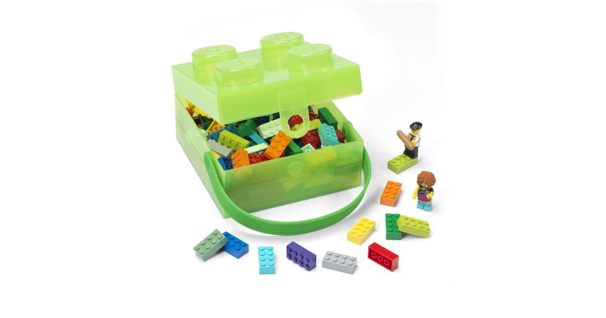 Cutie LEGO 2x2 - verde transparent | Pepita.hu