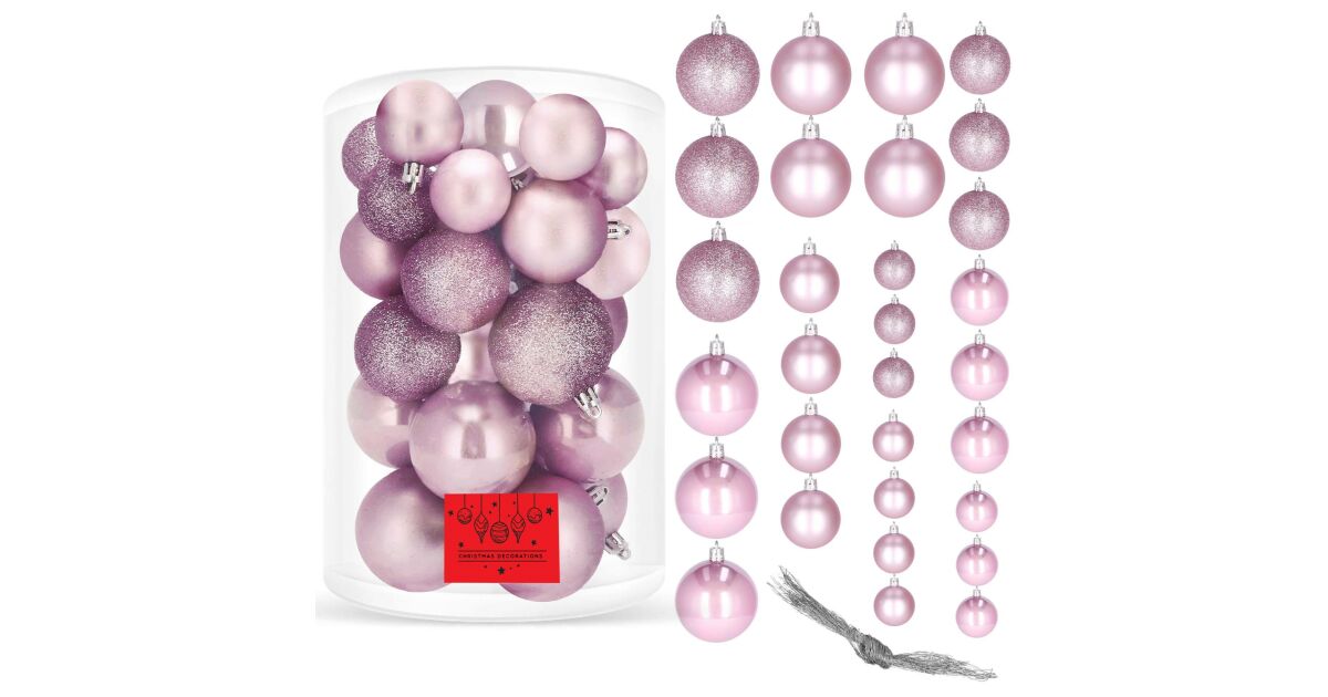 Ca1554 Bombki choinkowe 4/5/6 cm 30 szt. | Pepita.com