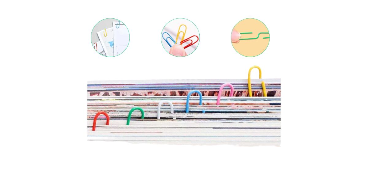 Agrafe de birou multicolore 3 cm, set 600 bucăți, metalice cu înveliș ...