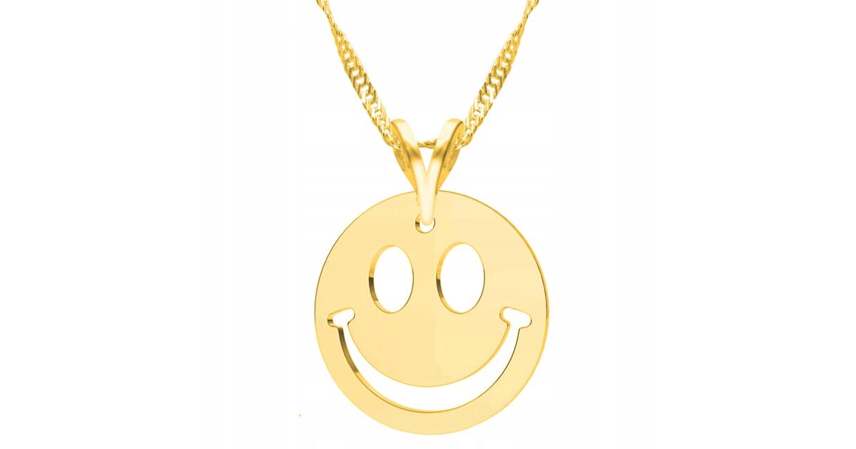 Arany nyaklánc mosoly emoji öröm arc boldogság emoji 925 ezüst | Pepita.hu