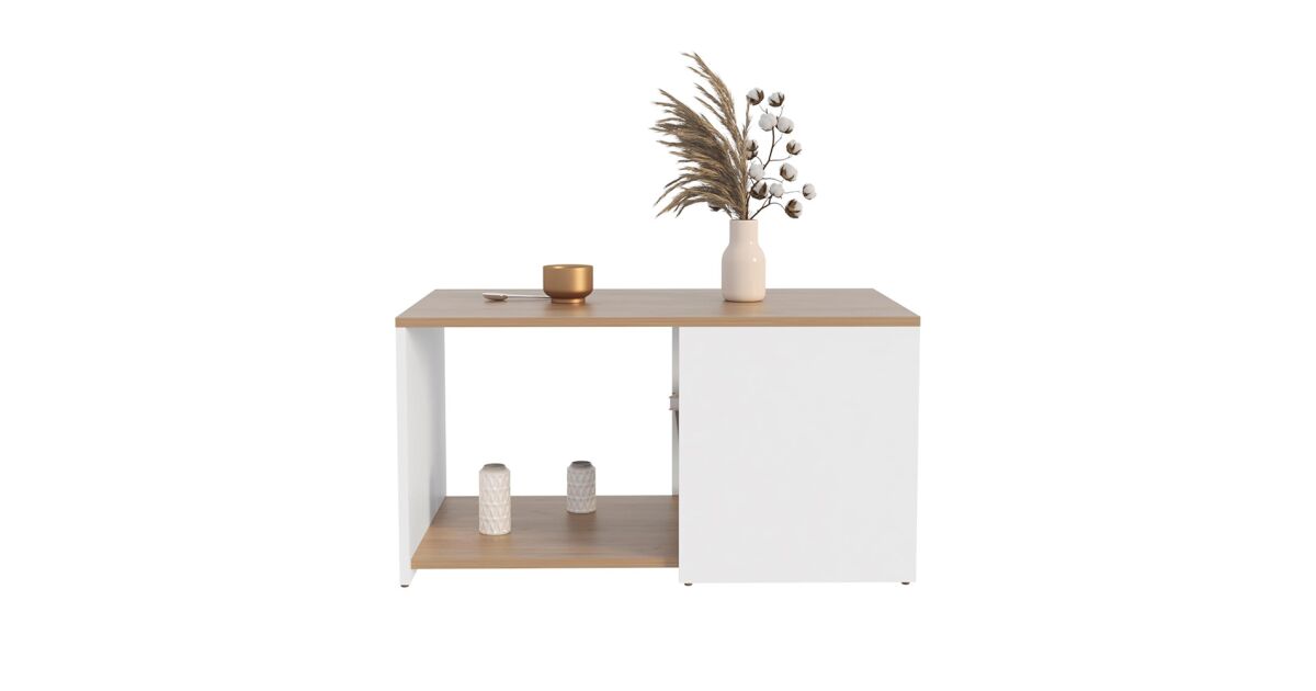 Măsuță de cafea cu sertare 80x45x42 cm alb GM-01 | Pepita.com