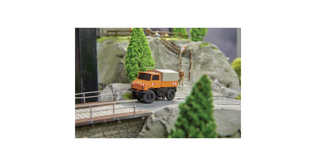 Carson RTR MB Unimog U406 Távirányítós teherautó 1:87 - Narancs | Pepita.hu