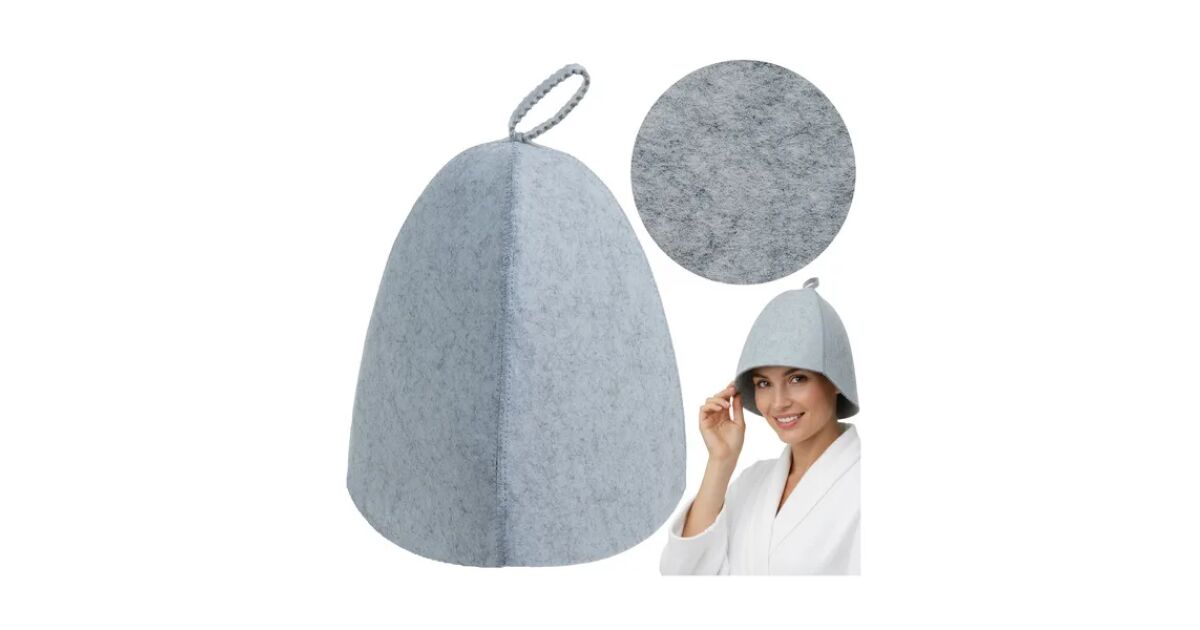 Isomedix szaunasapka 100% filc, univerzális, természetes szürke | Pepita.hu