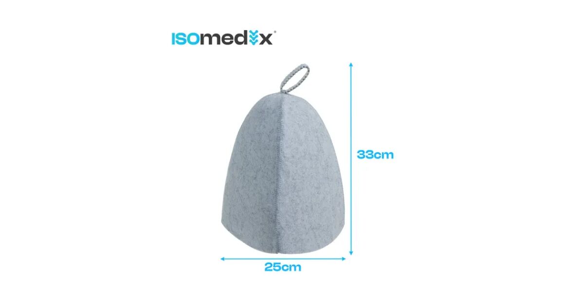 Isomedix szaunasapka 100% filc, univerzális, természetes szürke | Pepita.hu