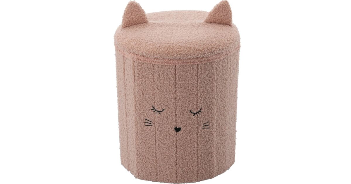 Taburet pentru copii, pliabil cu spatiu depozitare, 80kg, 28x34 cm, roz ...
