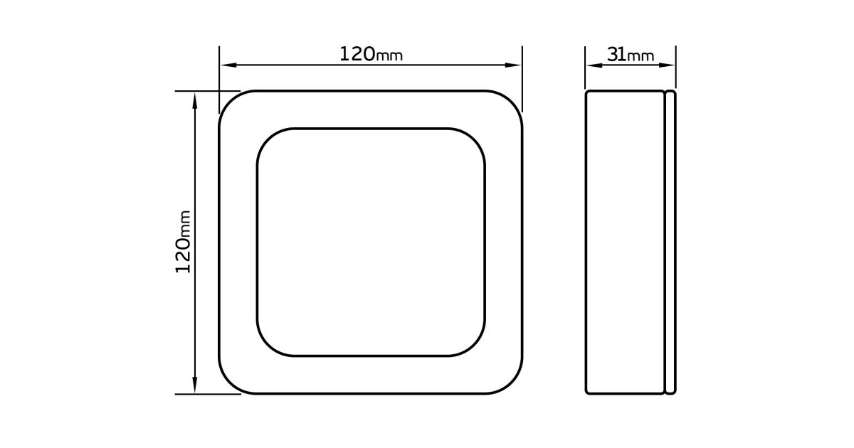 2 az 1-ben LED panel 12x12 6W 3000-6500K | Pepita.hu