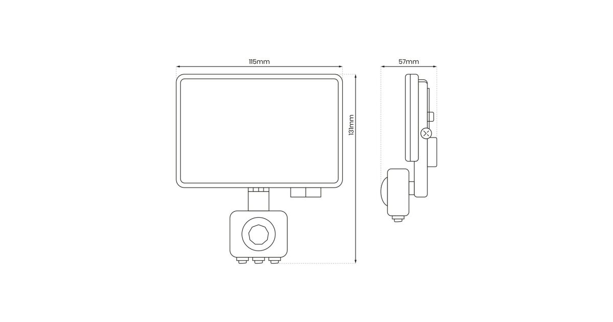 EKN9018 LED reflektor 20W alkony- és mozgásérzékelővel, 2000lm Eco ...