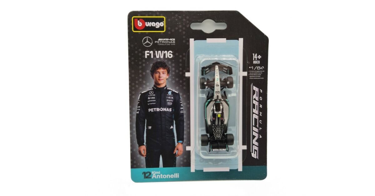 Mercedes GP W16 F1 #12 (2025) - Andrea Kimi Antonelli - Bburago - 1:64 ...
