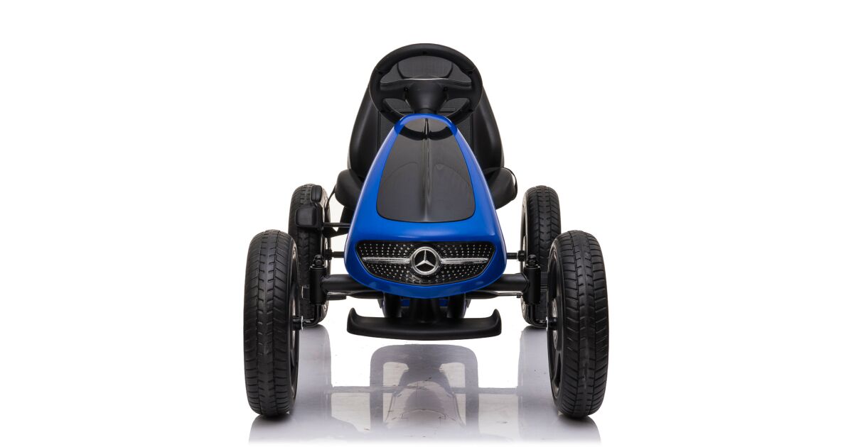 Gyermek pedálos gokart Mercedes XMX610 kék | ECO bőr | Állítható ülés ...